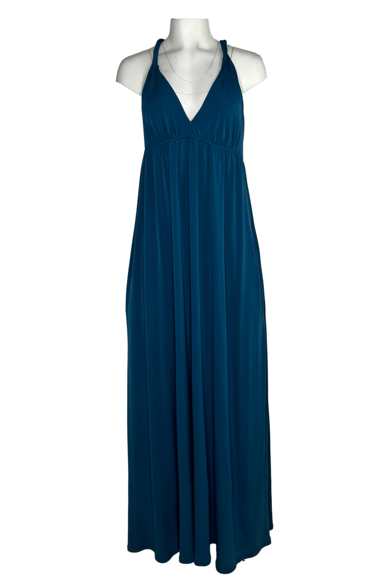 Long twisted strap single layer halter dress – EvaVarro