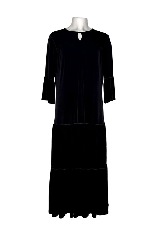 3/4 sleeve yoke tier dress – EvaVarro