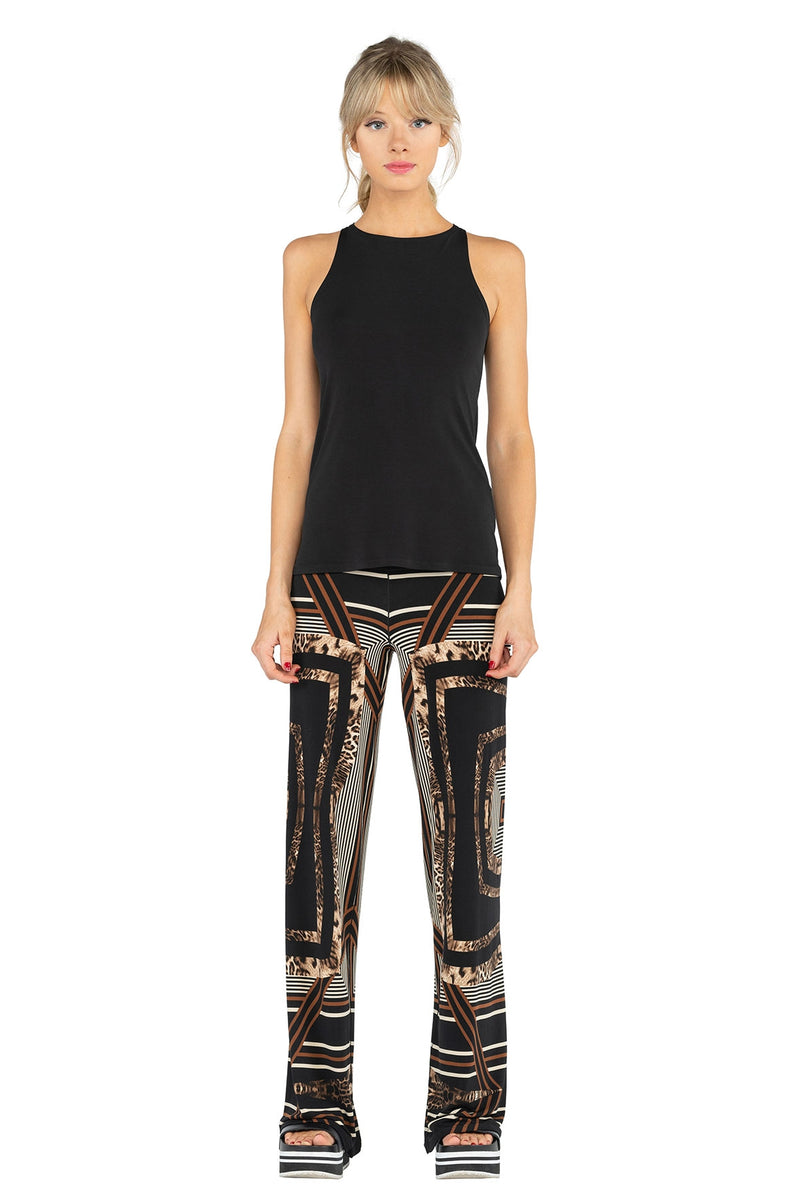 High Elastic Waist Straight Pants – EvaVarro